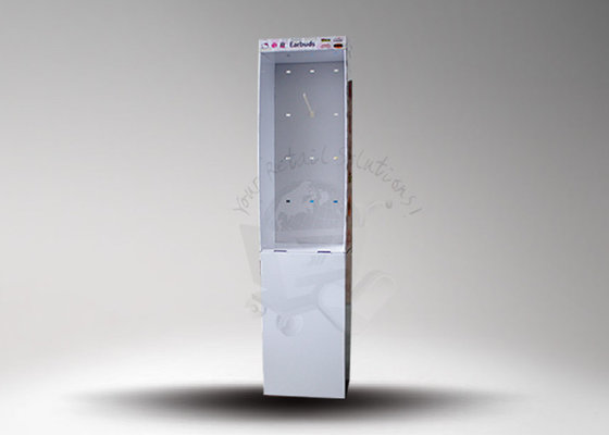 Customized Cardboard Floor Display Stand With Plastic Hooks and Removed Base,Paper Hanging Display Stands supplier