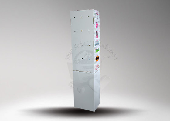 Customized Cardboard Floor Display Stand With Plastic Hooks and Removed Base,Paper Hanging Display Stands supplier