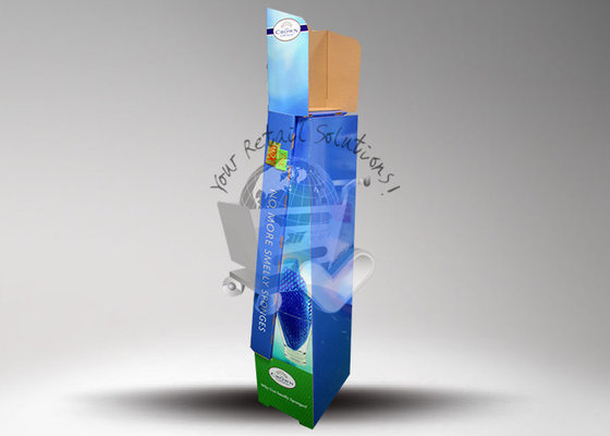 Height 180cm Corrugated Paper Display Floor Shelves for Grocery Scrubber supplier