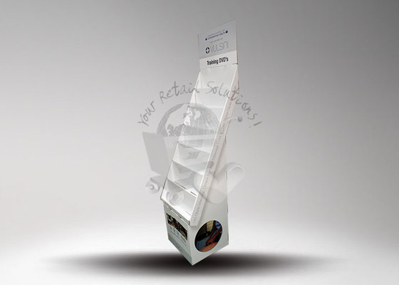 Ladder - shaped DVDs Cardboard Floor Shelf Display supplier