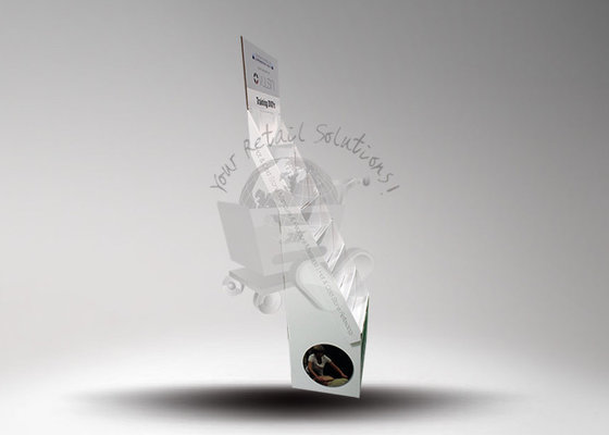 Ladder - shaped DVDs Cardboard Floor Shelf Display supplier