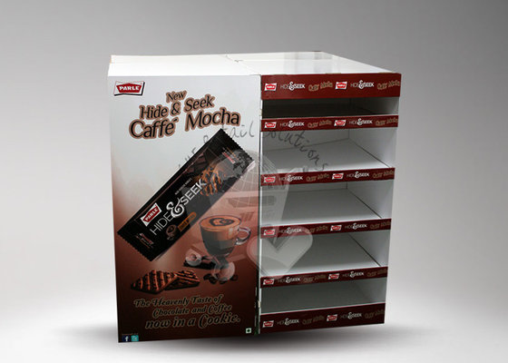 Customized printed cardboard pallet display with two sides showing for cookies supplier
