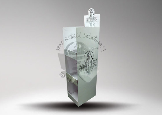 Advertising Grey Paper Corrugated Cardboard Stands Display With Lossy Lamination supplier