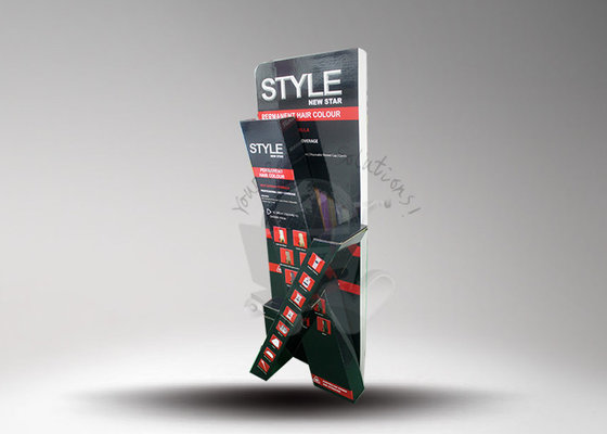 X - Shape Wig Cardboard Advertising Displays For Supermarket Promotion supplier