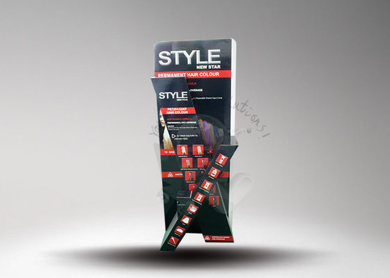 X - Shape Wig Cardboard Advertising Displays For Supermarket Promotion supplier