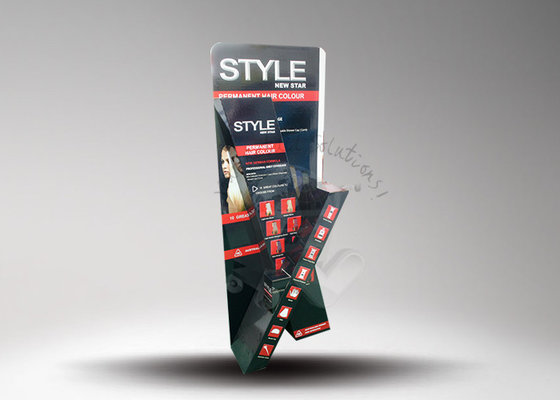 X - Shape Wig Cardboard Advertising Displays For Supermarket Promotion supplier