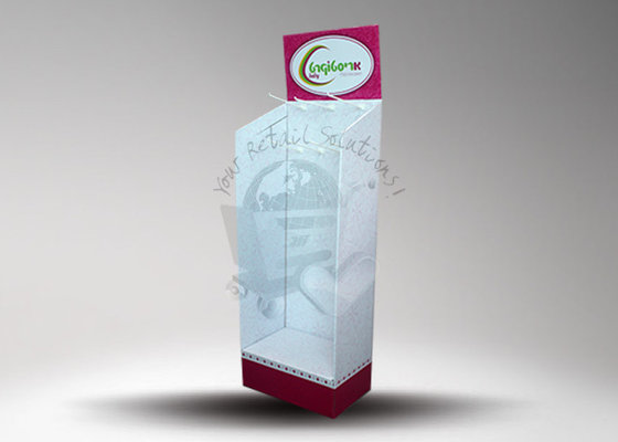 Flooring Display Stand , Stable Cardboard Retail Display Racks with Hooks supplier