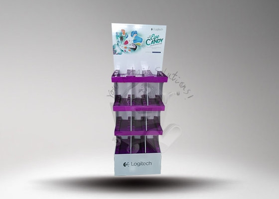 Slipper Display Racks Floor Cardboard Hanger Display Advertising Stand For Summer Slippers supplier