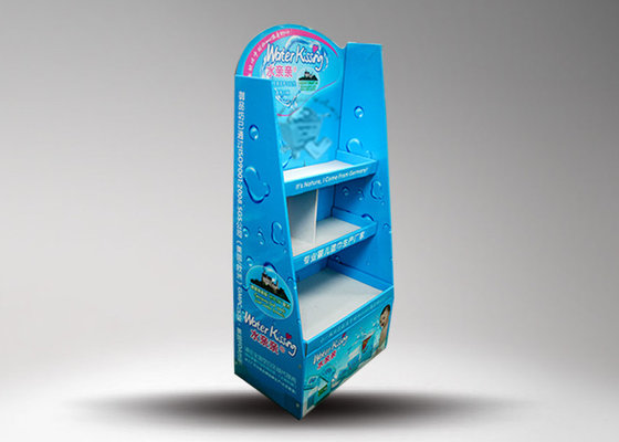 Offset Printing Cardboard Display Racks with Blue color  for  baby Wet Wipes in supermarket supplier