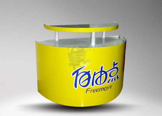 Yellow Semi Cylindrical Cardboard Pallet Display Stand For Sanitary Towel supplier