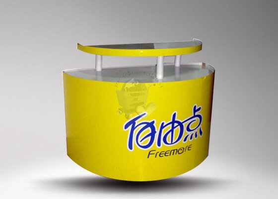 Yellow Semi Cylindrical Cardboard Pallet Display Stand For Sanitary Towel supplier