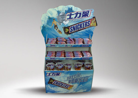 Chewing gum cardboard pallet display with standee and personalized motorcycle shape supplier