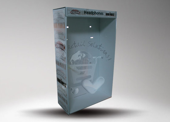 White Currageted Cardboard Powerwing Display Rack For Headphone supplier
