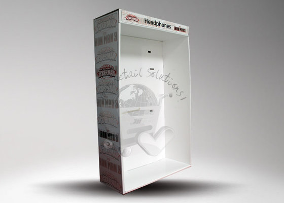 White Currageted Cardboard Powerwing Display Rack For Headphone supplier