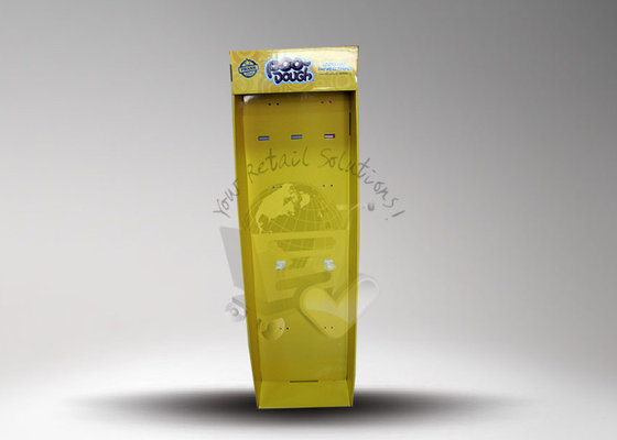 Yellow Craft paper Recycled Sidekick Display / Corrugated PDQ Hooks Display Stand supplier