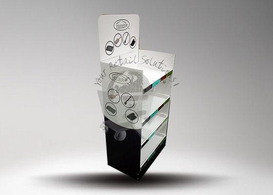OEM Cardboard POS Display Stands with 4 Shelves Craft Paper for Household Products supplier