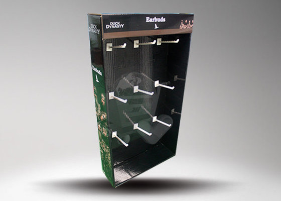 Black Cardboard Powerwing PDQ Retail Shop Display Stands for Earbuds supplier