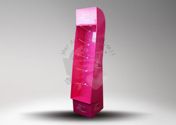 Pink Promotion Retail Custom Cardboard Display for Night Cap / Paper Display Stand supplier