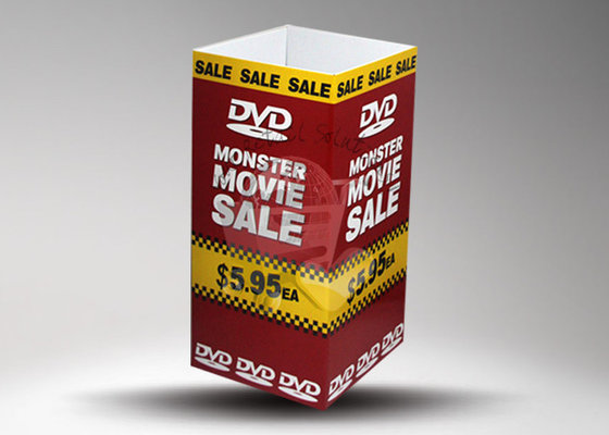 Rectangle Corrugated Dump Bin Display for Displaying and Advertising DVDs supplier