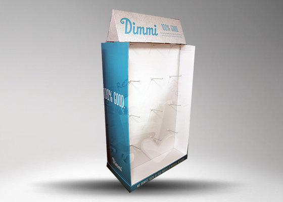 Single - side Cardboard Hook Display for Promotion with Plastic Hooks supplier