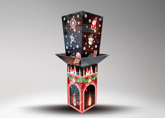 Custom Cardboard Display Stand With Colorful Printing For Christmas Festival supplier