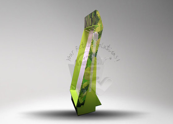 Glossy Inclined Display , OEM Cardboard Hook Display with Precise Cutting supplier
