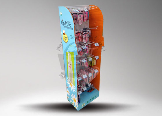 Blue Durable KT Board Cardboard Hook Stands for Showing Lip Pure Merchandising supplier