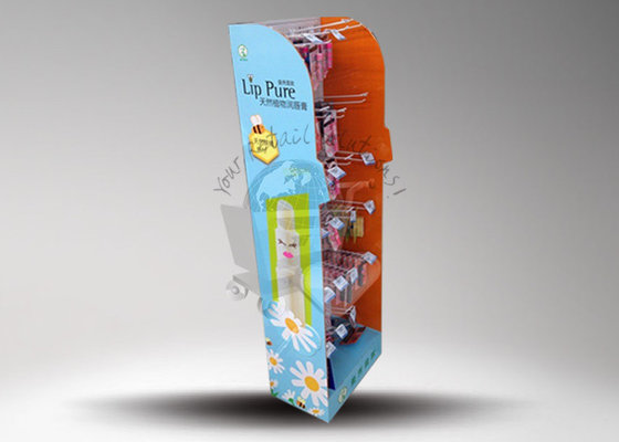 Blue Durable KT Board Cardboard Hook Stands for Showing Lip Pure Merchandising supplier