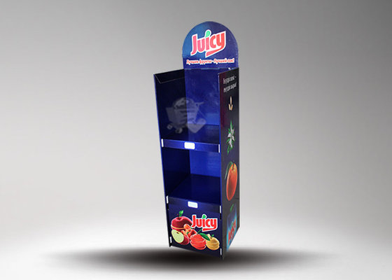 Offset Printing Drinks Cardboard POS Display Showing Fruit Juice supplier