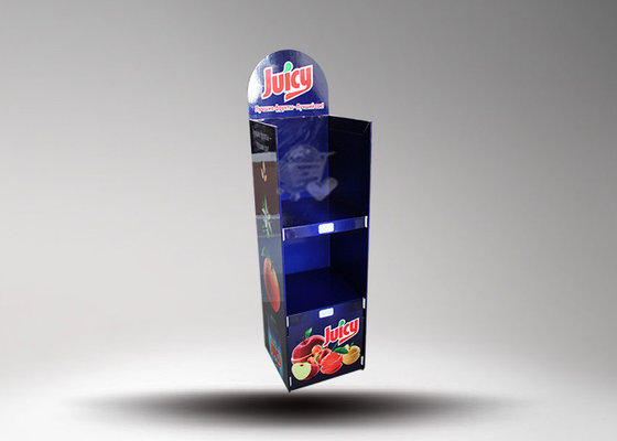 Offset Printing Drinks Cardboard POS Display Showing Fruit Juice supplier