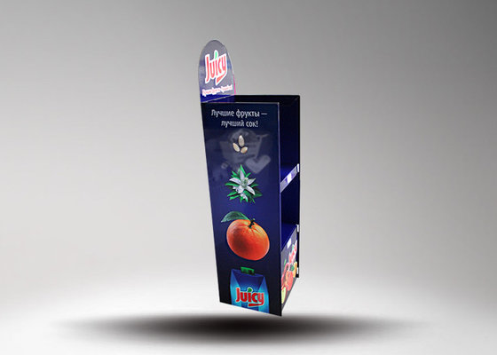 Offset Printing Drinks Cardboard POS Display Showing Fruit Juice supplier