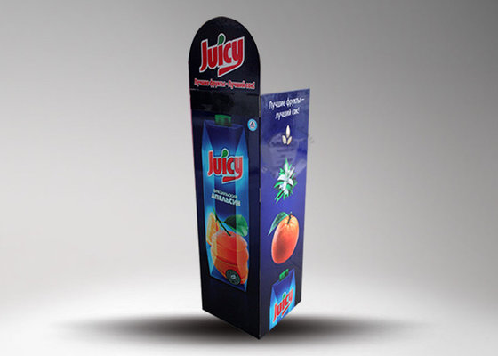 Offset Printing Drinks Cardboard POS Display Showing Fruit Juice supplier