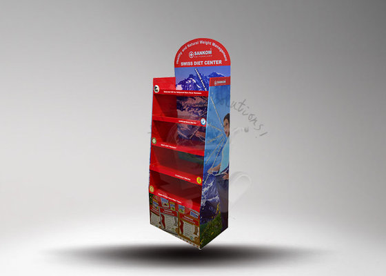 Custom 5 Levels Cardboard Retail Display Stands For Diet Magazine supplier