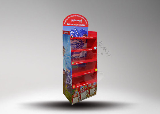 Custom 5 Levels Cardboard Retail Display Stands For Diet Magazine supplier