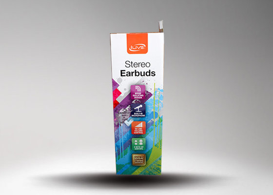 4C printing Retail Display Stands With 3 tiers And Solid Base For Earbuds Promotion supplier