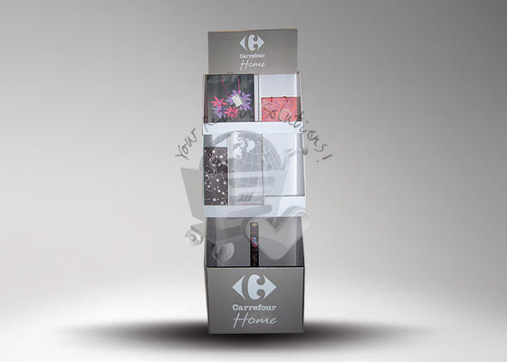 POS Cardboard Pallet Display , 3-tier Floor Corrugated Cardboard Display For Retail Store supplier