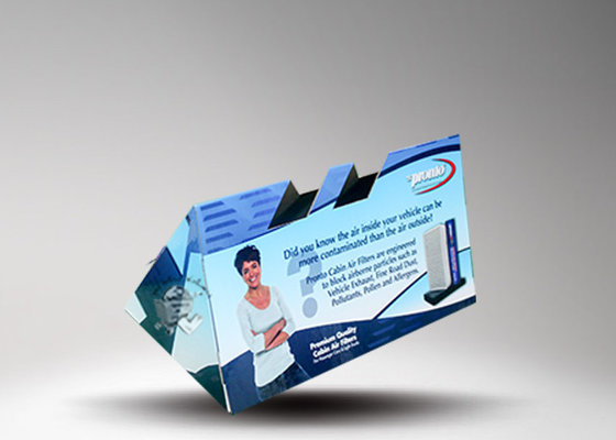 Eco - friendly Blue cardboard cutout standee for cabin air filter supplier