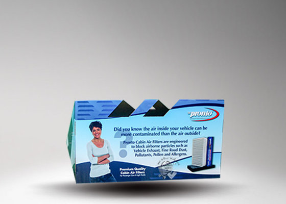Eco - friendly Blue cardboard cutout standee for cabin air filter supplier