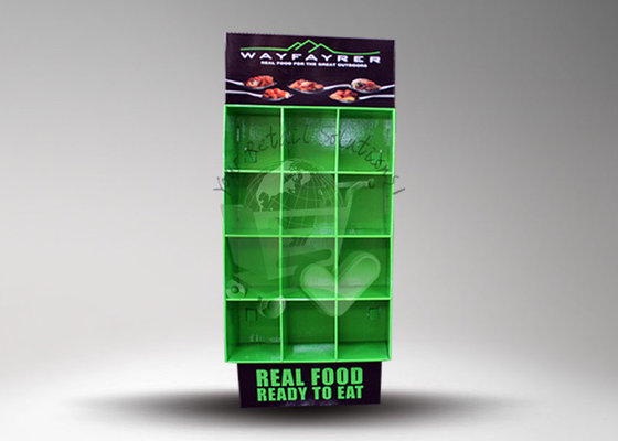 Shiny Green Beautiful Cardboard Advertising Displays for Supermarket Bread Biscuit supplier