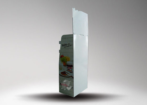 Three Shelves Cardboard Retail Floor Display Stands For POS Snack Food Retailing supplier