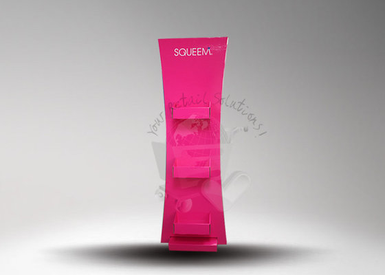 Matt Lamination 3 Tier Advertising Cosmetic Display Stands for Supermarket supplier