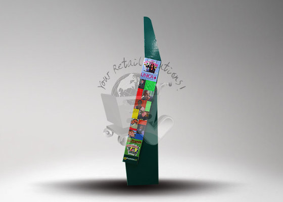 Eco Friendly Corrugated Cardboard Floor Magazine Display Rack , POP UP Stand Display supplier