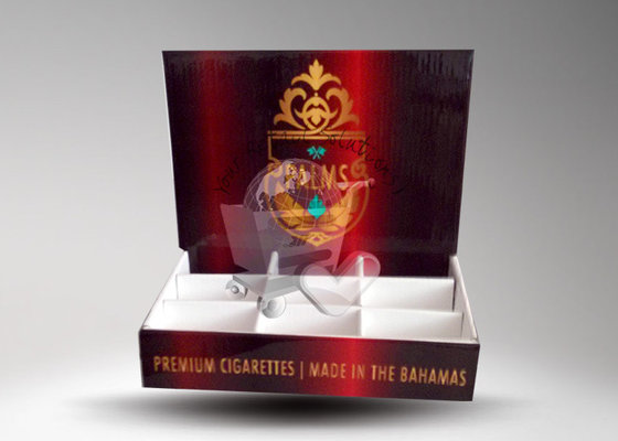 Permium Cigarettes Cardboard Counter Display for Supermarket Center supplier