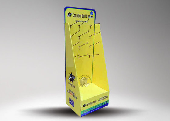Yellow Glossy lamination Covers Cardboard Hook Display for Printer Accessories supplier