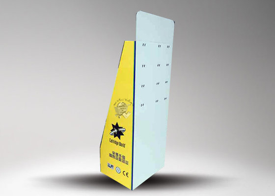 Yellow Glossy lamination Covers Cardboard Hook Display for Printer Accessories supplier
