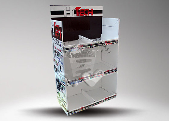 Multi tier Advertising Cardboard Counter Display , Pos Paper Retail Store Shelving supplier