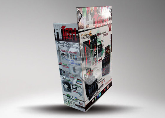 Multi tier Advertising Cardboard Counter Display , Pos Paper Retail Store Shelving supplier