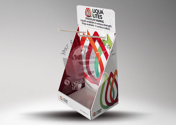 Single Layer Toys Cardboard Counter Display With Peg Hooks / Hook Counter Top Display supplier