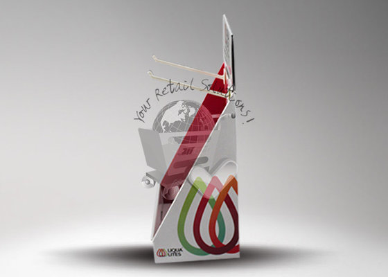 Single Layer Toys Cardboard Counter Display With Peg Hooks / Hook Counter Top Display supplier