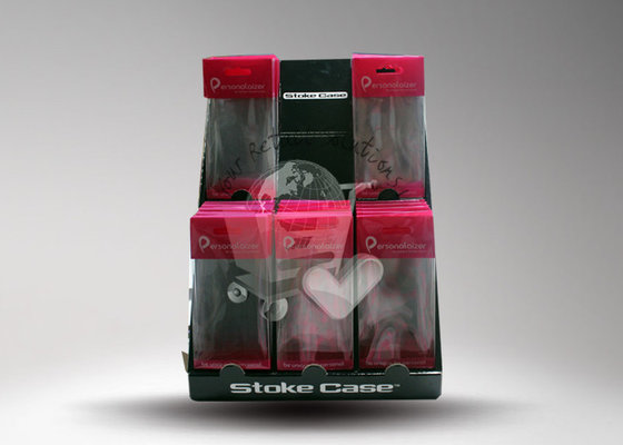 2 tier Paper PDQ Display Boxes With Black Printing , Corrugated POS Counter Display For Retail supplier